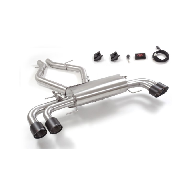 RAGAZZON -Silencieux arrière duplex en inox g/d avec 2 sortie ronde ...