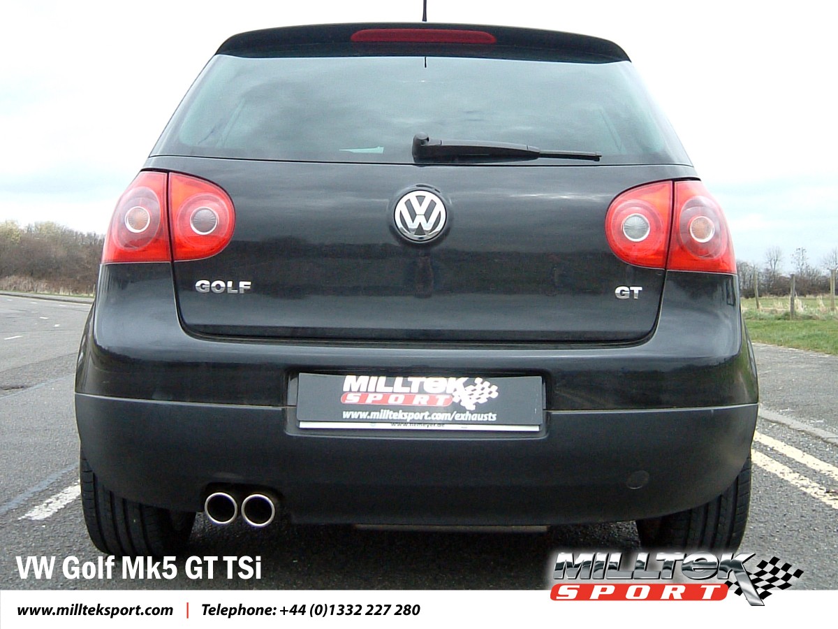 MILLTEK - Golf 5 GT TSi - Ligne complete avec Catalyseur Sport Hi-Flow - Sans silencieux ...